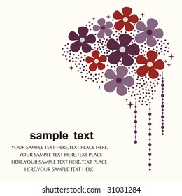 Flower Card Design: เวกเตอร์สต็อก (ปลอดค่าลิขสิทธิ์) 31031281 ...