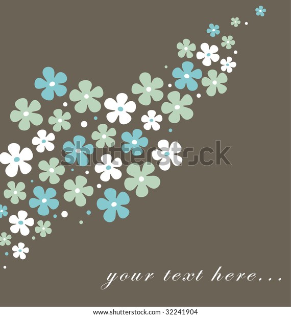 Flower Card Design Stock Vector (Royalty Free) 32241904