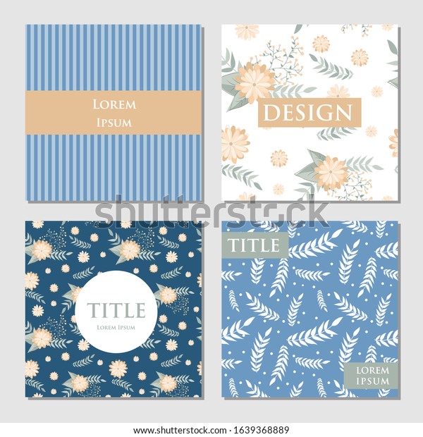 Flower Card Templates Perfect Card Making: เวกเตอร์สต็อก (ปลอดค่า ...