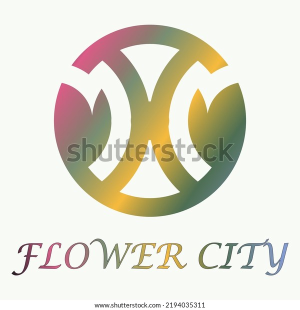 Flower City Flower Concept Logo Design Stock Vector (Royalty Free ...