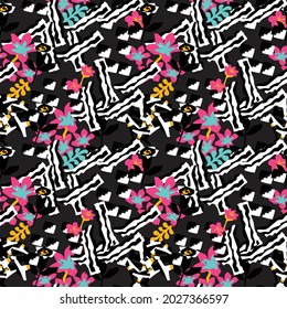 Flower Color Background Punk Seamless Vector Stock Vector (Royalty Free ...