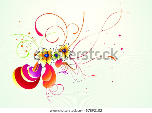 Flower Color Vector Illustration Stock Vector (Royalty Free) 57892102 ...