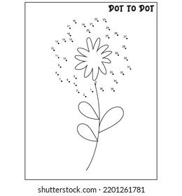 Flower Connect Dots Dot Dot Activities Stock Vector (Royalty Free ...