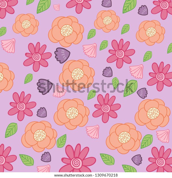 Flower Cute Wallpaper Stock Vector (Royalty Free) 1309670218 | Shutterstock