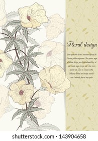 Flower Design Card Vector Illustration Can Stock Vector (Royalty Free ...