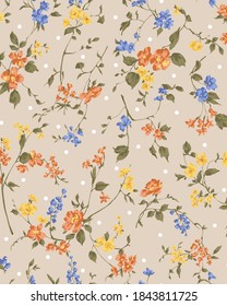 Flower Design Textile Vector Illustration Stock Vector (Royalty Free ...
