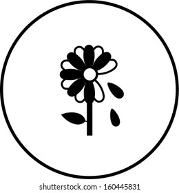 Flower Falling Petals Symbol Stock Vector (Royalty Free) 160445831 ...