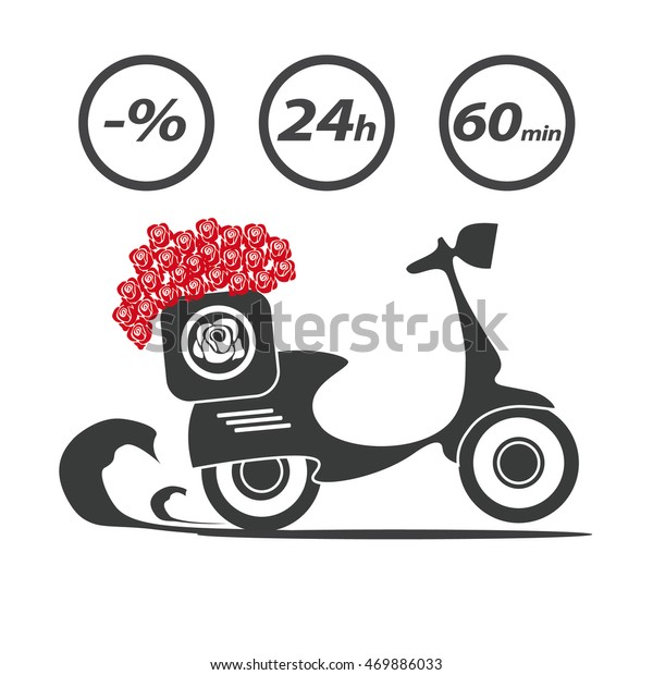 Flower Fast Delivery Logo Fast Couriers Stock Vector (Royalty Free ...