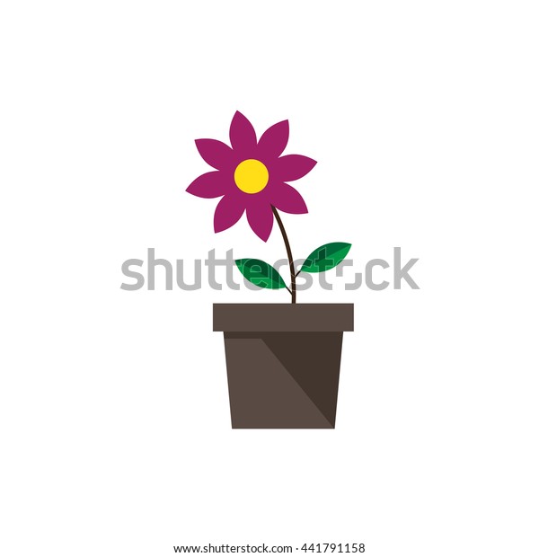 Flower Flat Design Illustration Stock Vector (Royalty Free) 441791158