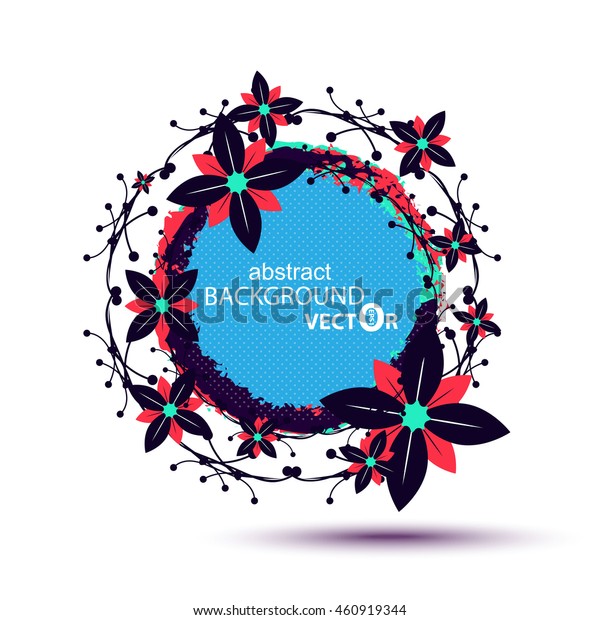 Flower Floral Border Frame Black Dark Stock Vector (Royalty Free ...