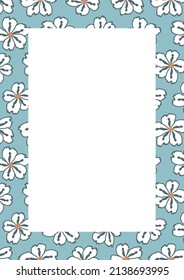 Flower Frame Border Size A4 Format Stock Vector (Royalty Free ...