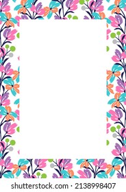 1,411 A4 Size Floral Frame Images, Stock Photos & Vectors | Shutterstock