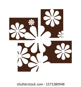Flower Frame Vinyl Decals Modern Wall Stock Vector (Royalty Free ...