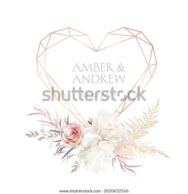Flower Geometric Heart Line Art Vector Stock Vector (Royalty Free ...