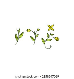 Flower Growth Logo Icon Set Leaf Stock Vector (Royalty Free) 2158347069 ...