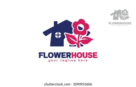 Flower House Logo Design Vector Stock Vector (Royalty Free) 2090953606 ...