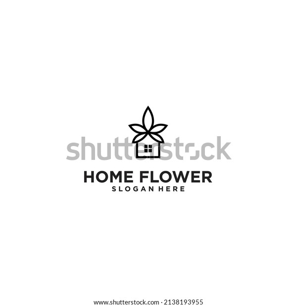 Flower House Logo Stock Vectors Stock Vector (Royalty Free) 2138193955 ...