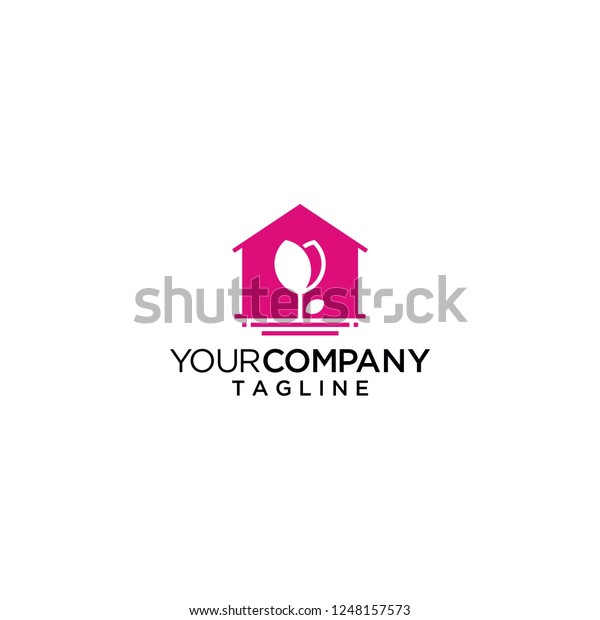 Flower House Logo Vector Stock Vector (Royalty Free) 1248157573 ...