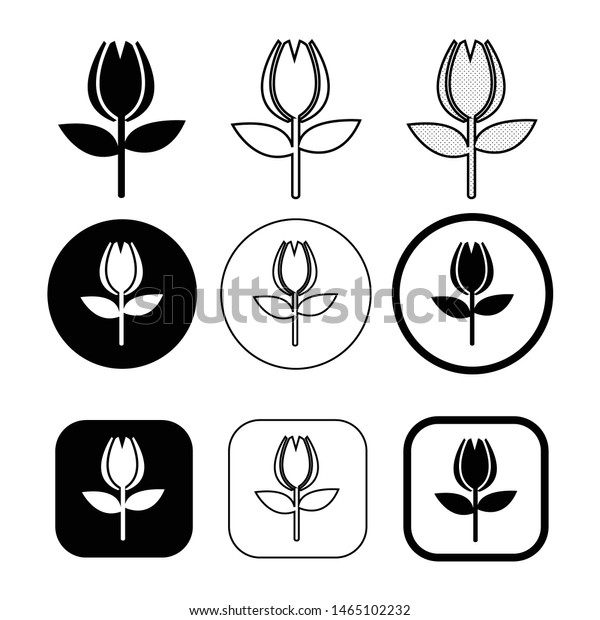 Flower Icon Flora Sign Symbol Stock Vector (Royalty Free) 1465102232 ...