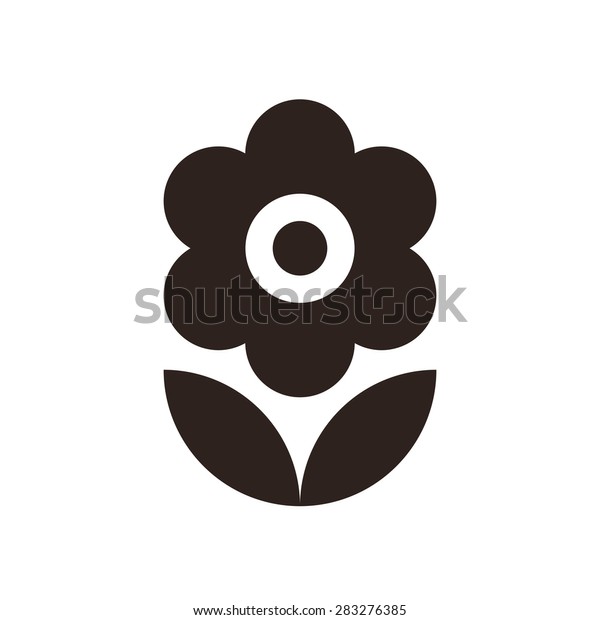 Flower Icon Isolated On White Background Stock Vector (Royalty Free ...
