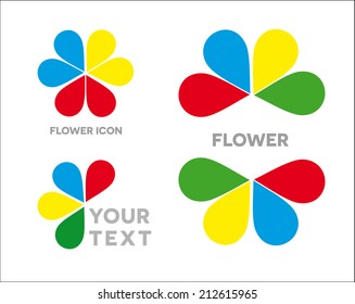 Flower Icons Set Stock Vector (Royalty Free) 212615965 | Shutterstock