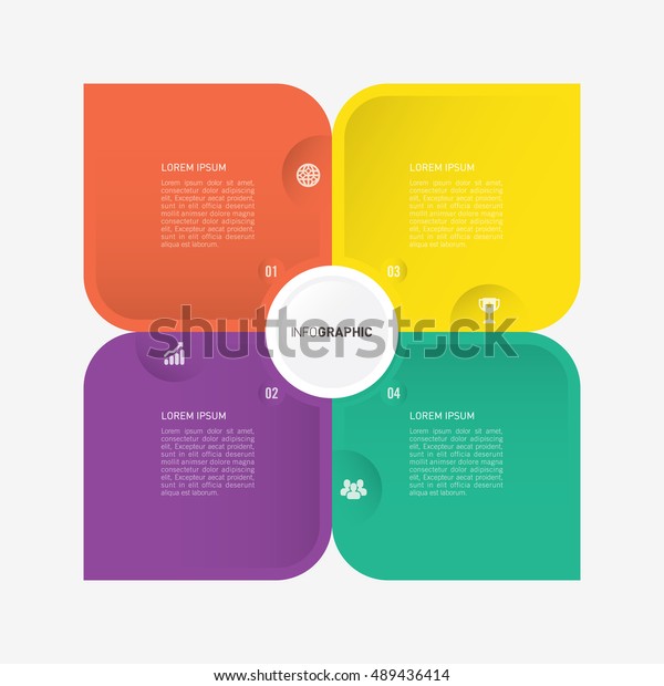 Flower Infographic Template Pie Charts 4 Stock Vector (Royalty Free ...
