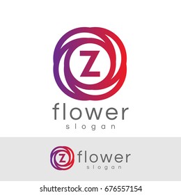 Flower Initial Letter Z Logo Design Stock Vector (Royalty Free ...