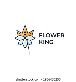 Flower King Logo Crown Logo Stock Vector (Royalty Free) 1986433253 ...