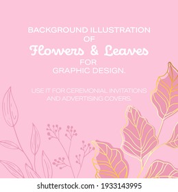 Flower Leaves Background Design Stock Vector (Royalty Free) 1933143995 ...