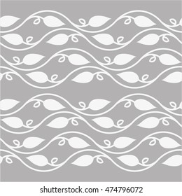 Flower Line Pattern Curve Seamless Vector Stock Vector (Royalty Free ...