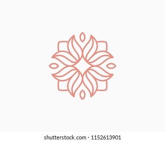 Flower Logo Design Vector Universal Flower: vector de stock (libre de ...