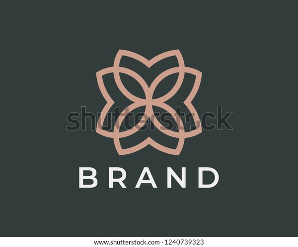 Flower Logo Design Vector Universal Flower Stock Vector (Royalty Free ...