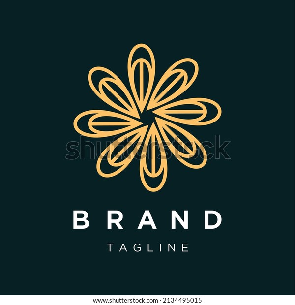 Flower Logo Design Vector Universal Flower Stock Vector (Royalty Free ...