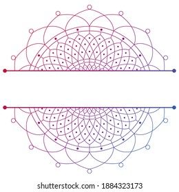 Flower Mandala Split Pattern Form Mandala Stock Vector (Royalty Free ...