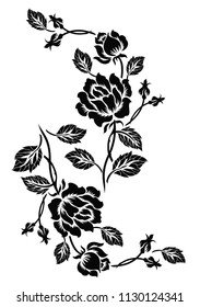 Flower Motif Design Stock Vector (Royalty Free) 1130124341 | Shutterstock