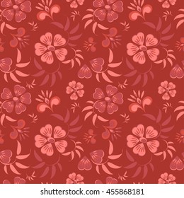 Flower Pale Pink Pattern Seamless Stock Vector (Royalty Free) 455868181 ...