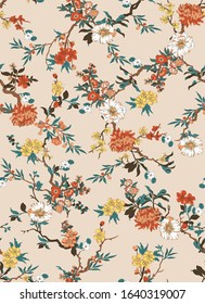 Flower Patten Design Textile Illustrations Stock Vector (Royalty Free ...