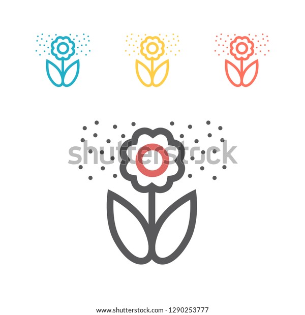 Image vectorielle de stock de Icône de ligne de pollen de 1290253777