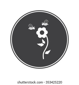 Flower Pollination Icon Stock Vector (Royalty Free) 353422823