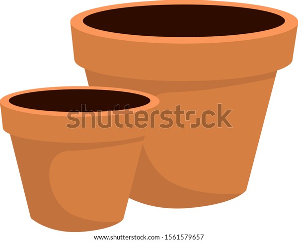 Flower Pot Dirt Illustration Vector On Stock Vector (Royalty Free ...