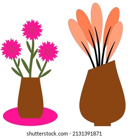 Flower Pot Flat Illustration Vector Stock Vector (Royalty Free ...