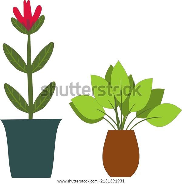 Flower Pot Flat Illustration Vector Stock Vector (Royalty Free ...