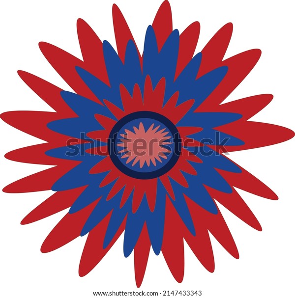 Flower Red Blue Shades Vector File: เวกเตอร์สต็อก (ปลอดค่าลิขสิทธิ์ ...