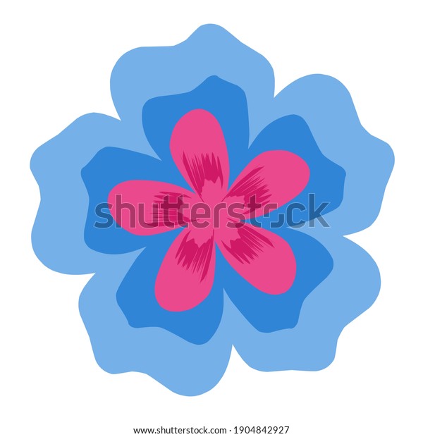 Flower Shape Illustration Color Combination Simple Stock Vector ...