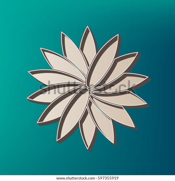 Flower Sign Vector Icon Printed 3d Stock Vector (Royalty Free ...