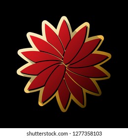 Flower Sign Vector Red Icon Small Stock Vector (Royalty Free ...