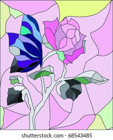 Flower Stainedglass Vector Stock Vector (Royalty Free) 68543485 ...