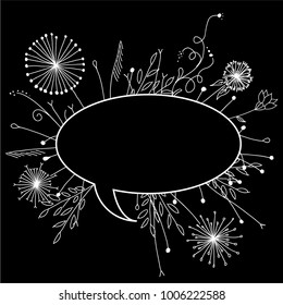 Flower Textbox Frame Frame Flowers Plants Stock Vector (Royalty Free ...