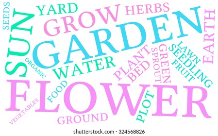 Flower Word Cloud On White Background Stock Vector (Royalty Free ...