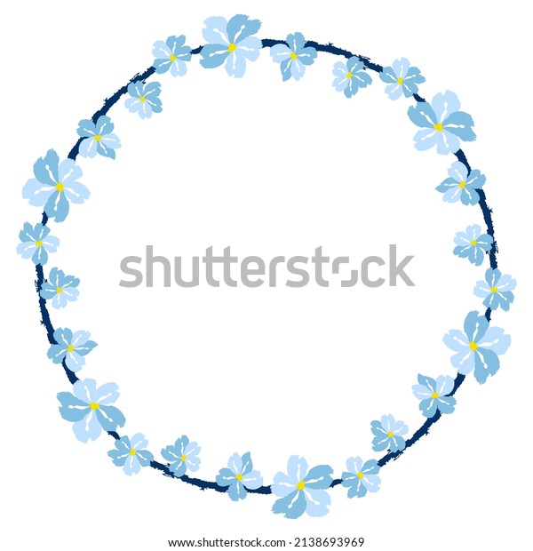 Flower Wreath Round Flower Wreath Pattern Stock Vector (Royalty Free ...